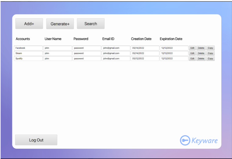 GitHub - sonwamoh/keyware: • Designed the Technical specs of software ...