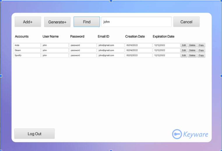 GitHub - sonwamoh/keyware: • Designed the Technical specs of software ...
