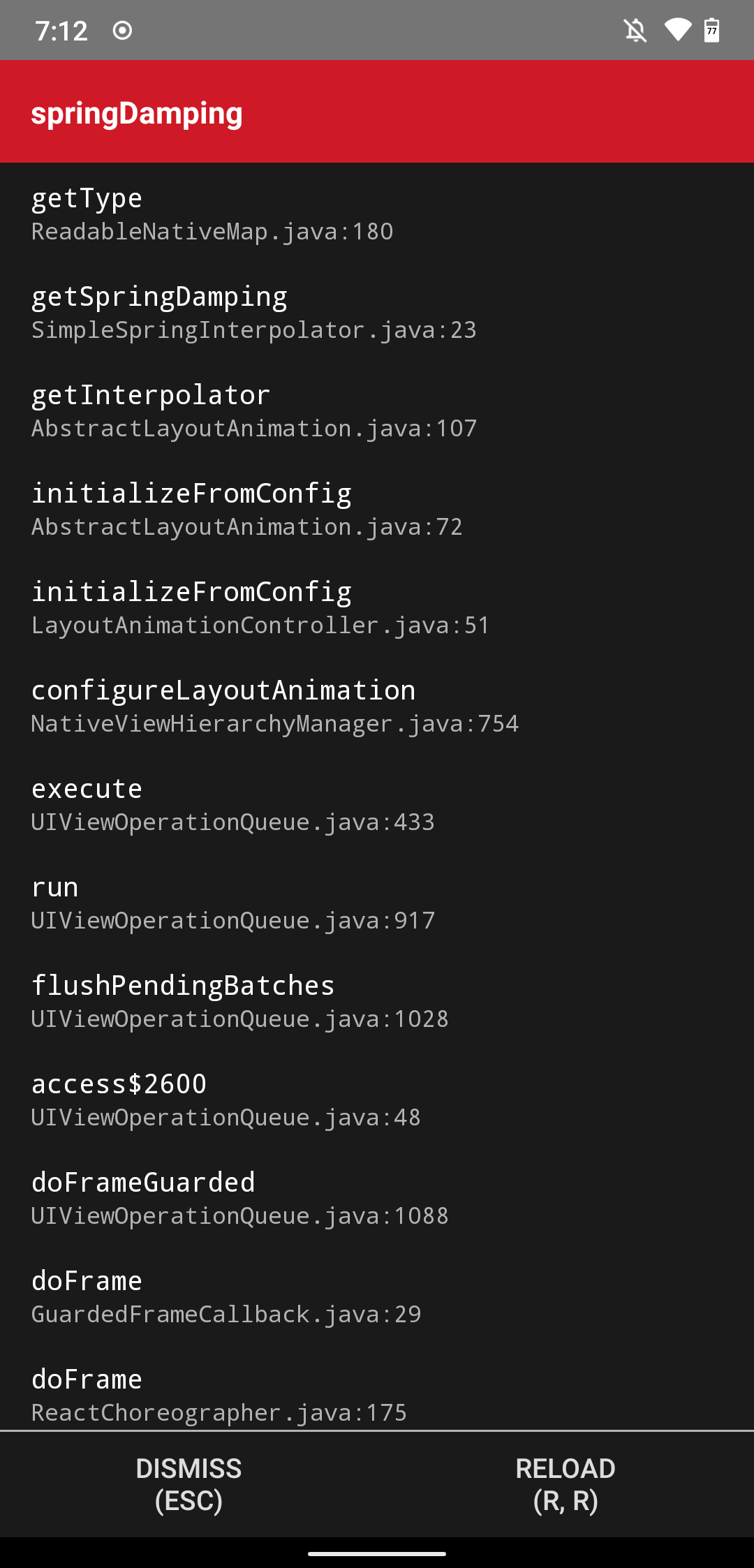 Com Facebook React Bridge Nosuchkeyexception Springdamping · Issue