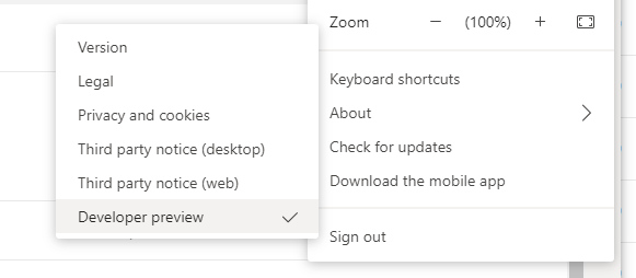Can't see any "Developer Preview" menu item. · Issue #951 ...