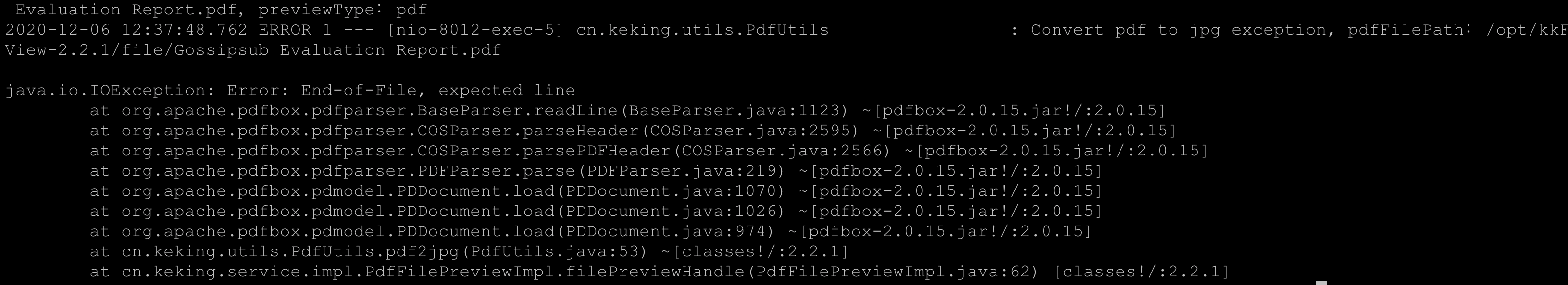 docker安装后， pdf预览报错，相同的pdf在官方测试地址上面正常 · Issue #158 · kekingcn/kkFileView · GitHub