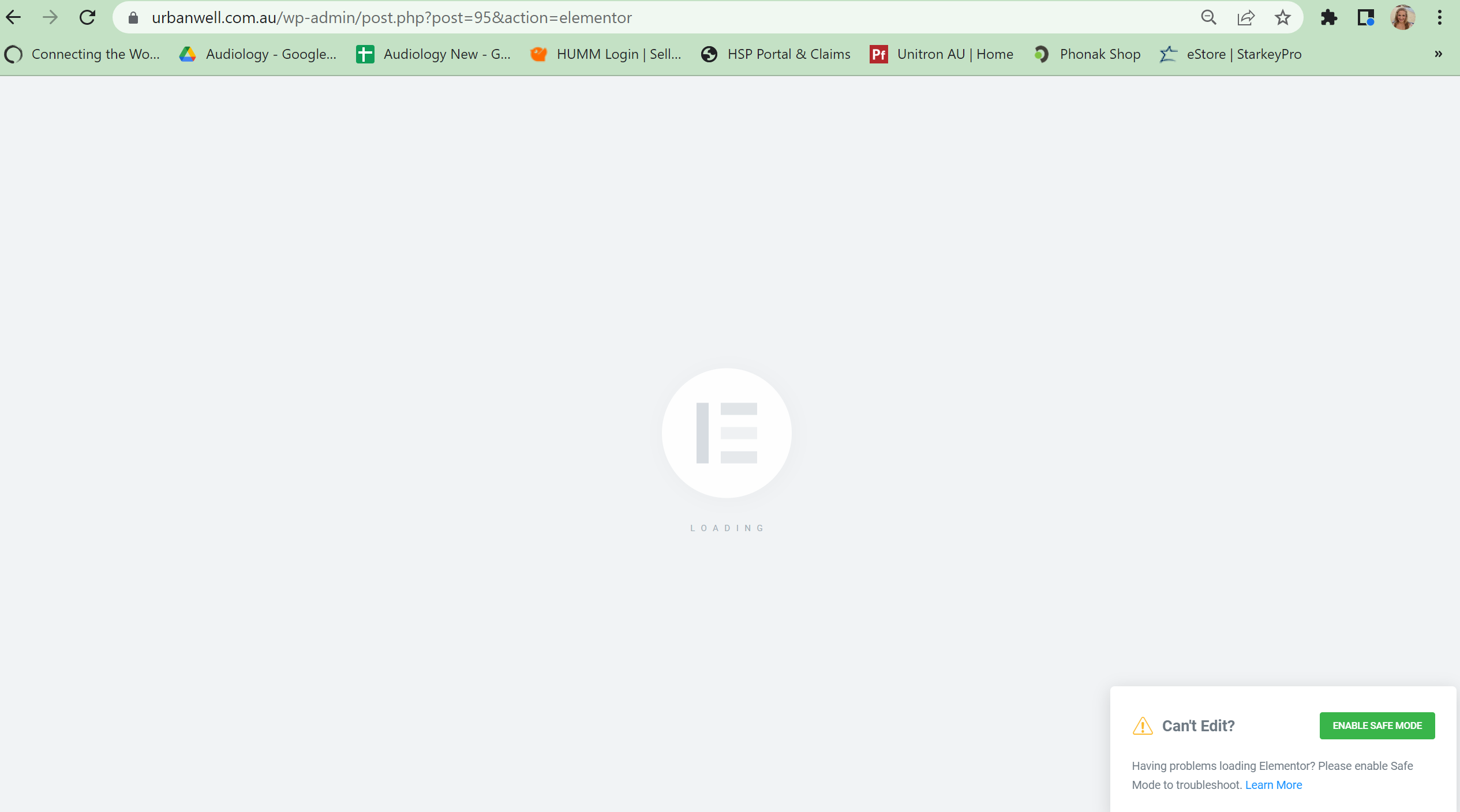 🐞 Bug report: elementor won't load · Issue #18118 · elementor/elementor · GitHub