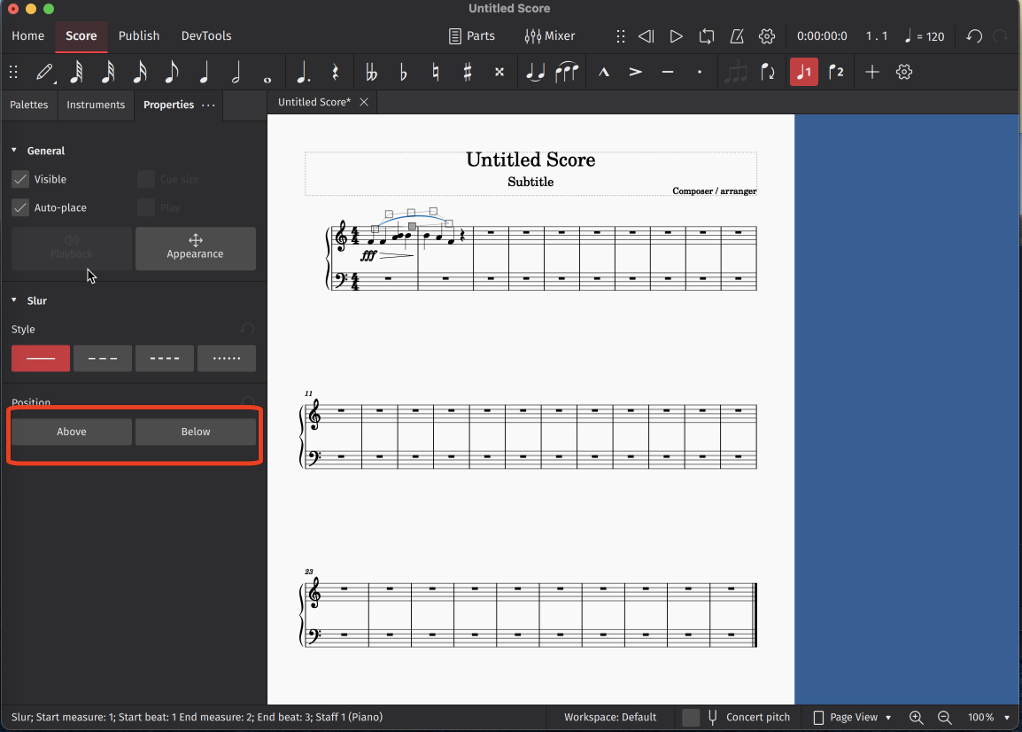 [MU4 Issue] Slur Properties. Current value is not marked selected when default value is ...