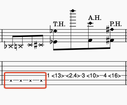 [MU4 Issue] [GP] Dead note head is rendered as too small 'x' in opened GP score · Issue #11602 ...