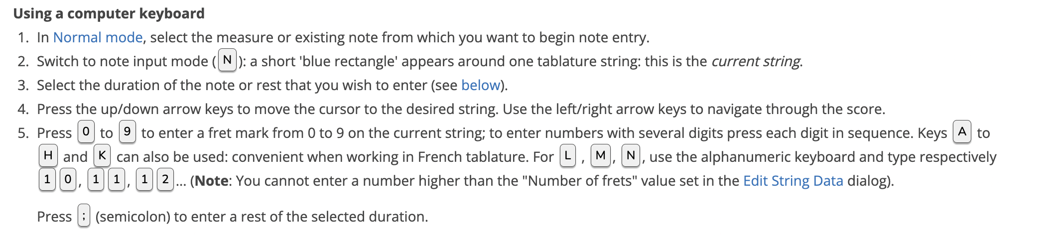 [MU4 Issue] Tablature: When entering "c" from keyboard, the wrong number/letter appears on the ...