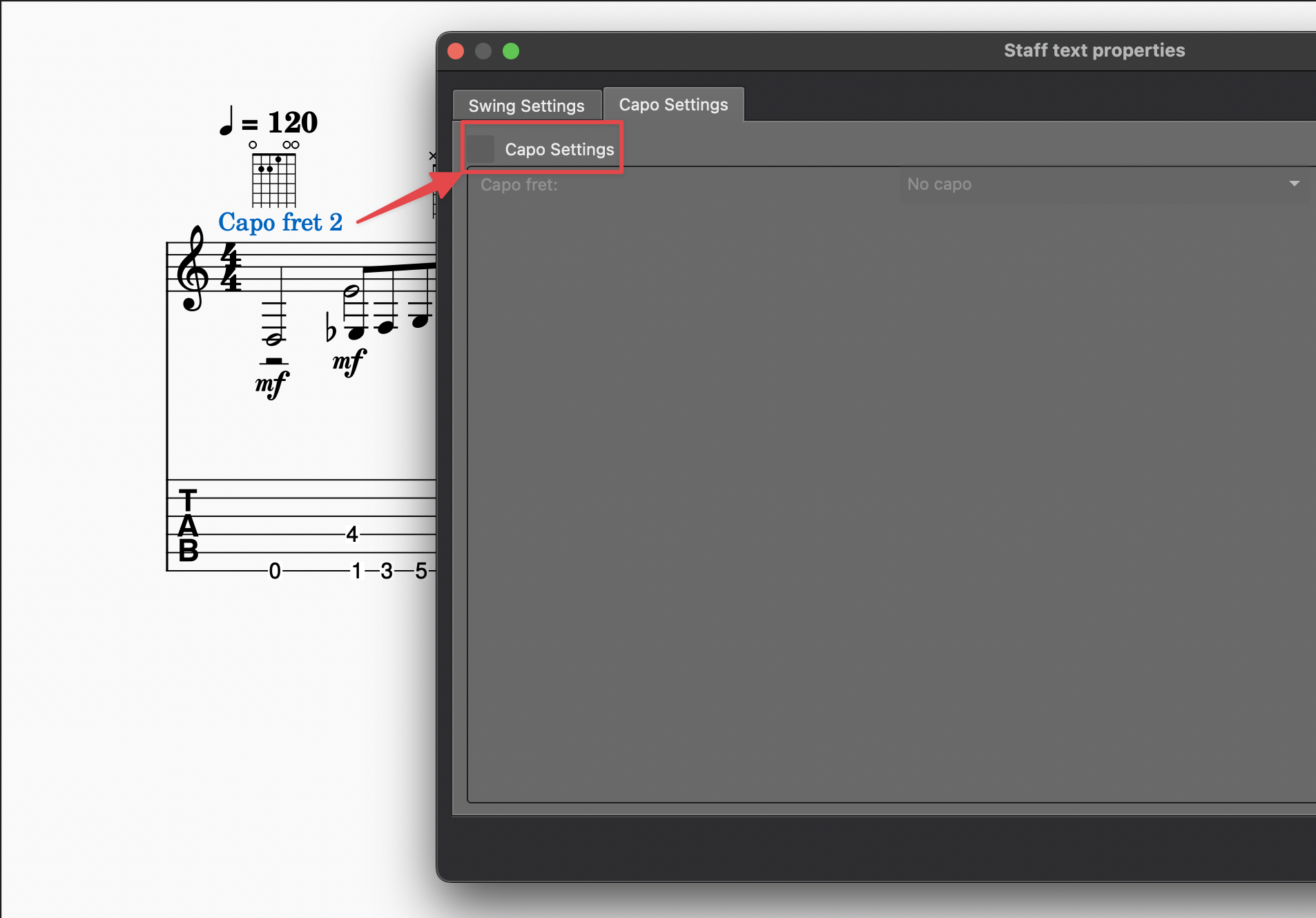 [MU4 Issue][GP] Capo is disabled when Capo mark is applied · Issue #13361 · musescore/MuseScore ...
