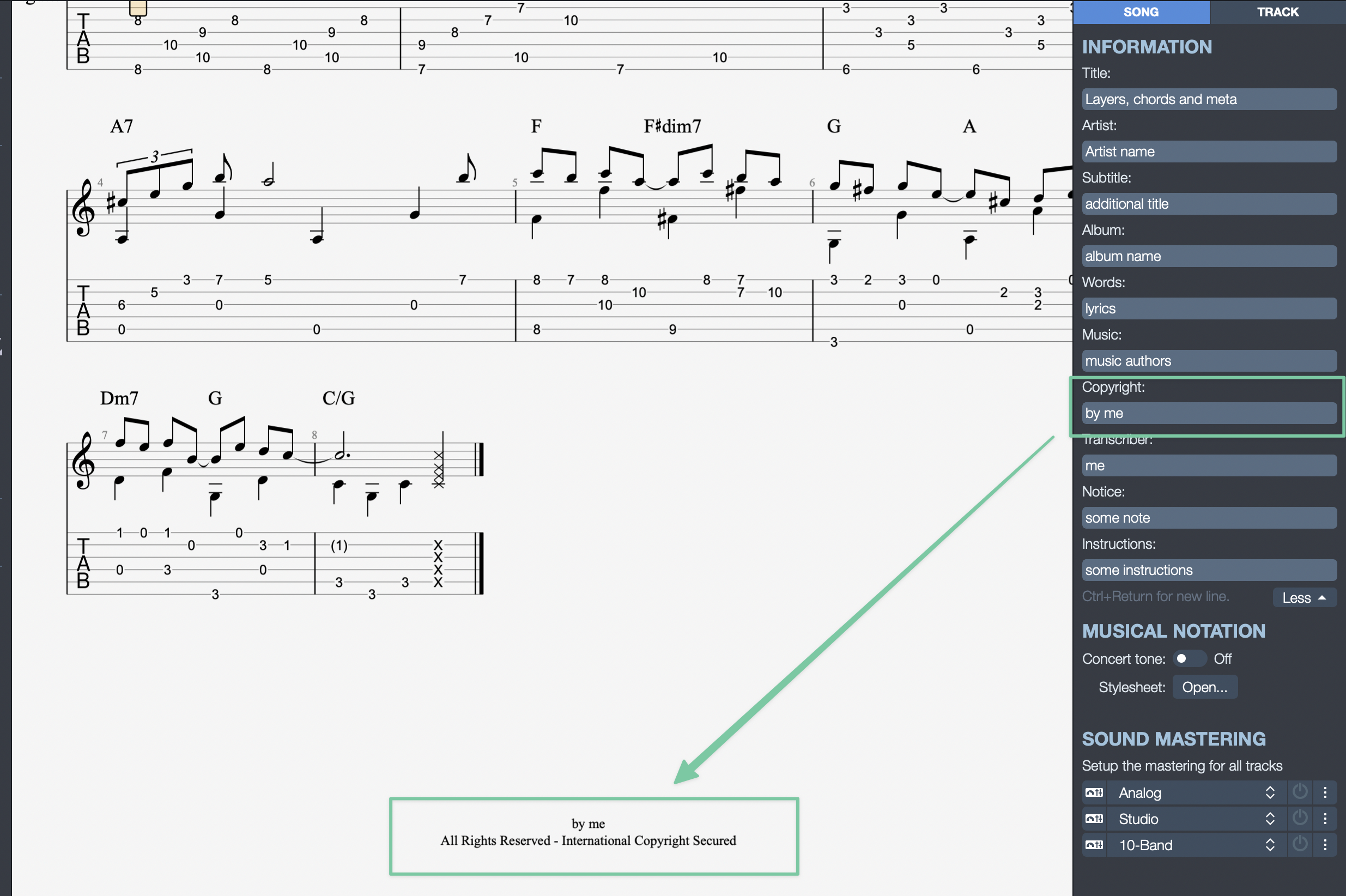 Mu4 Issue Gp Copyright Mark Is Not Rendered On Imported Gp Tab · Issue 13625 · Musescore 