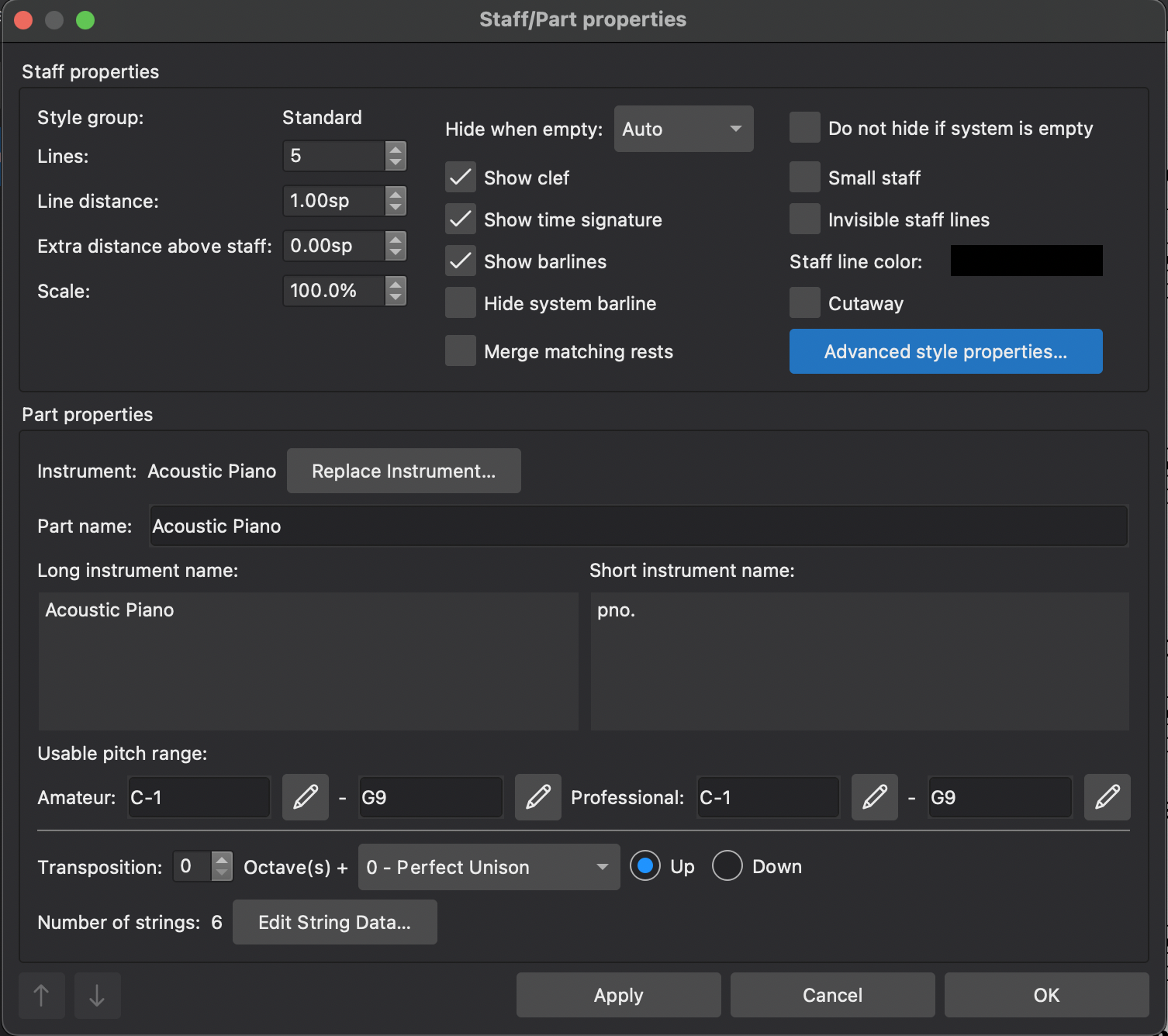 [MU4 Task] Staff/Part properties and Advanced style properties dialogs refactoring · Issue ...