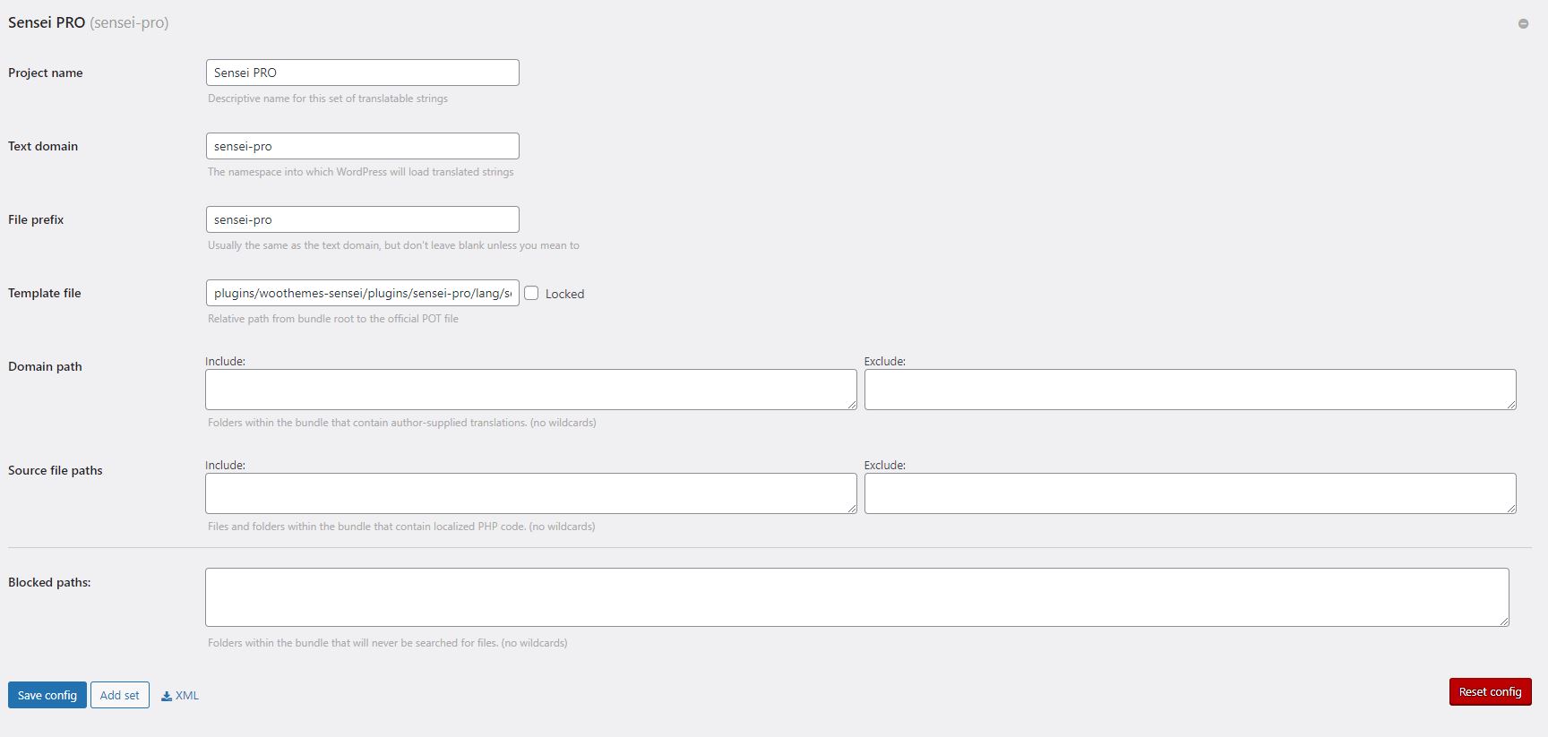 After uploading to Sensei Pro (Paid WC Courses) I have a breakdown problem using Loco Translate ...