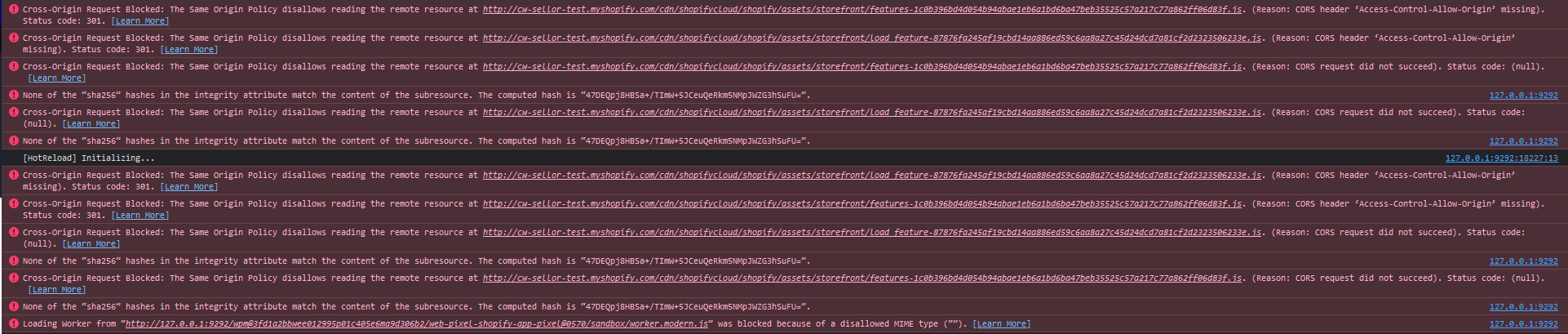 Bug Shopify Theme Dev Cors Error Shopify Assets · Issue 3035 · Shopifycli · Github