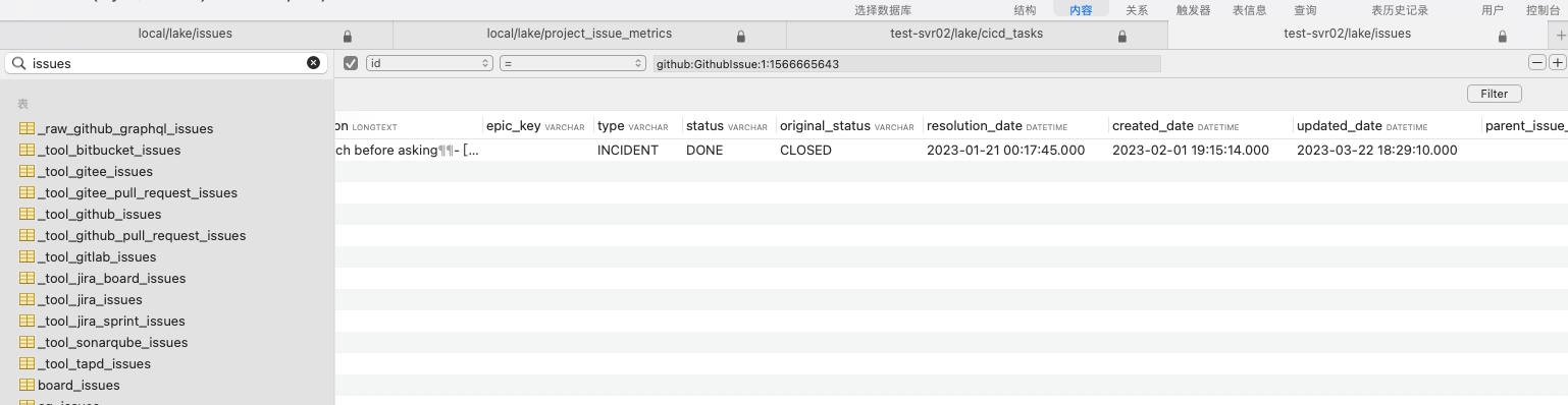 [Bug][Github] The time of resolution_date in the issues table is earlier than the time of ...