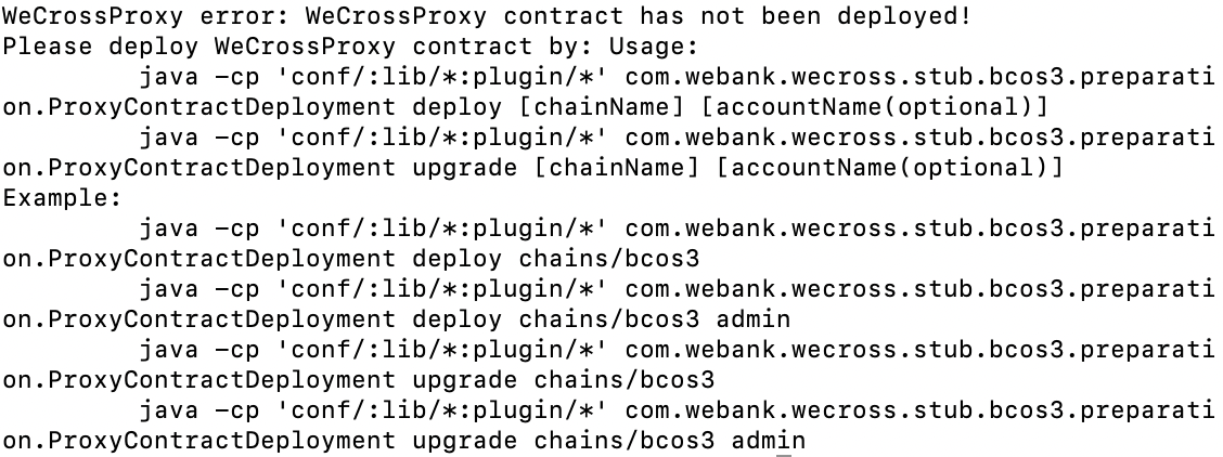 BCOS3在接入wecross后重新执行bash start.sh出现错误 · Issue #591 · WeBankBlockchain/WeCross · GitHub
