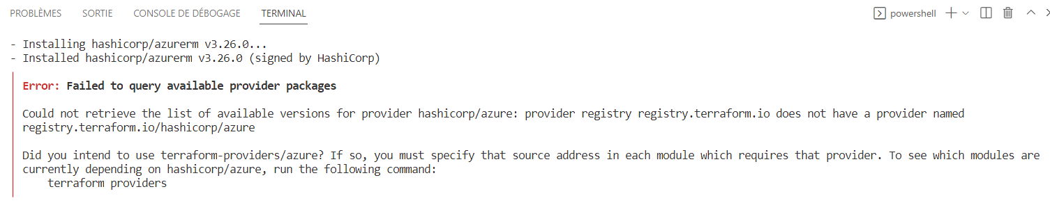 Failed To Query Available Provider Packages · Issue 32009 · Hashicorpterraform · Github