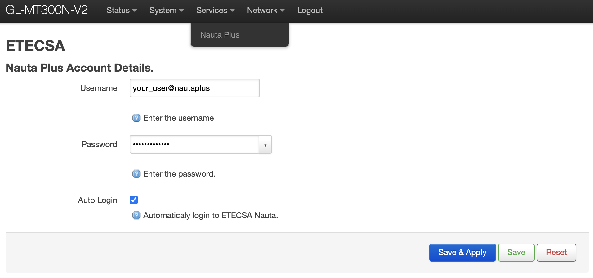 GitHub - cuza/luci-app-nauta: Una app de LuCI para un router con OpenWRT que garantiza que la ...