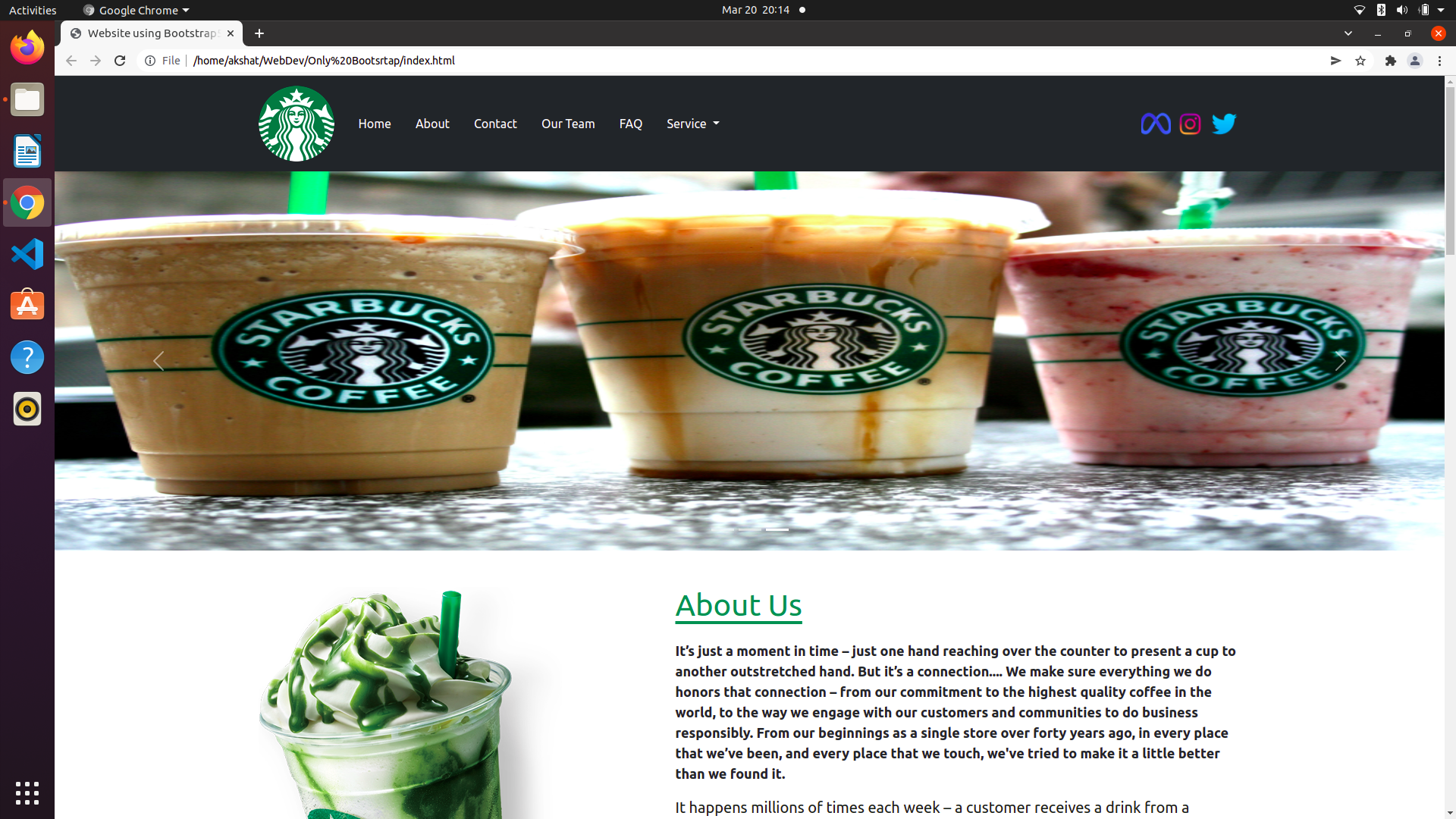 GitHub - Akshat2Jain/Starbuks_Website_BootstrapOnly: In this project I have created a full ...