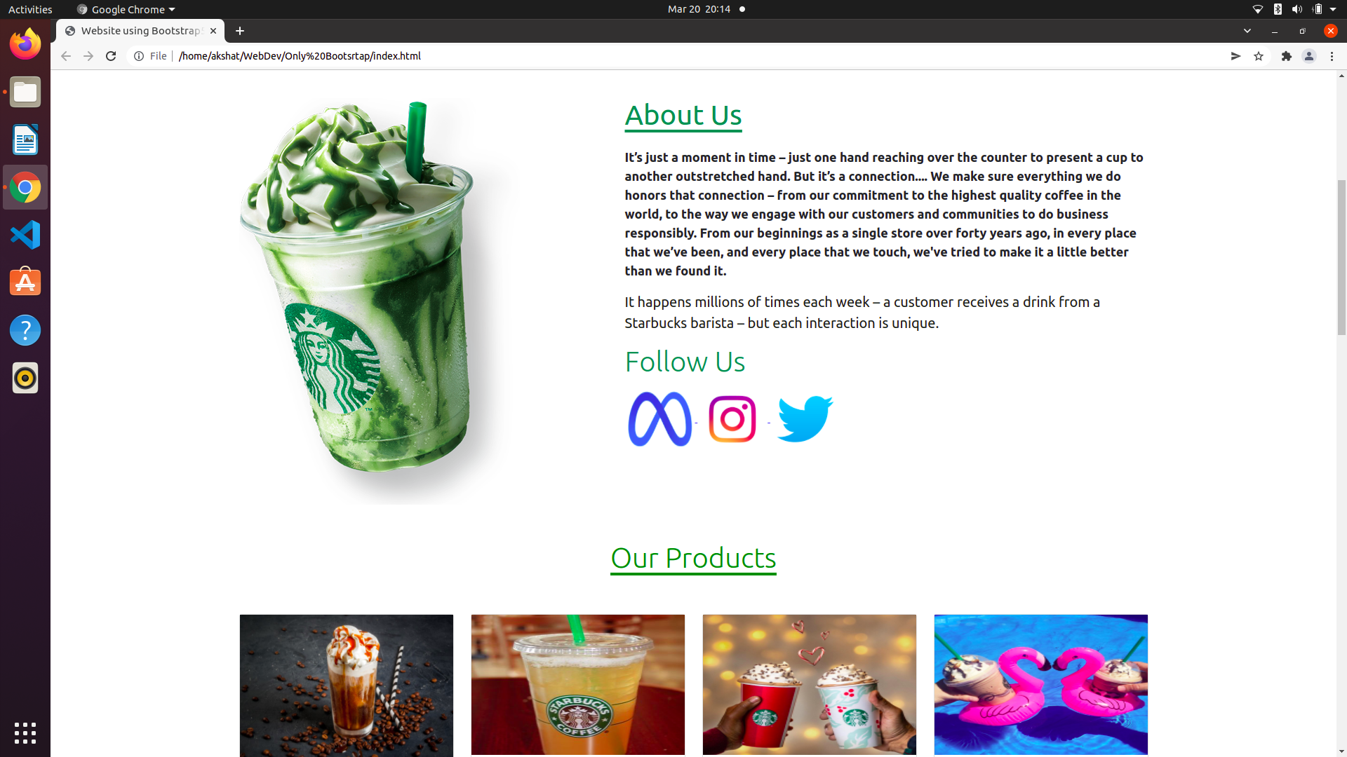 GitHub - Akshat2Jain/Starbuks_Website_BootstrapOnly: In this project I have created a full ...