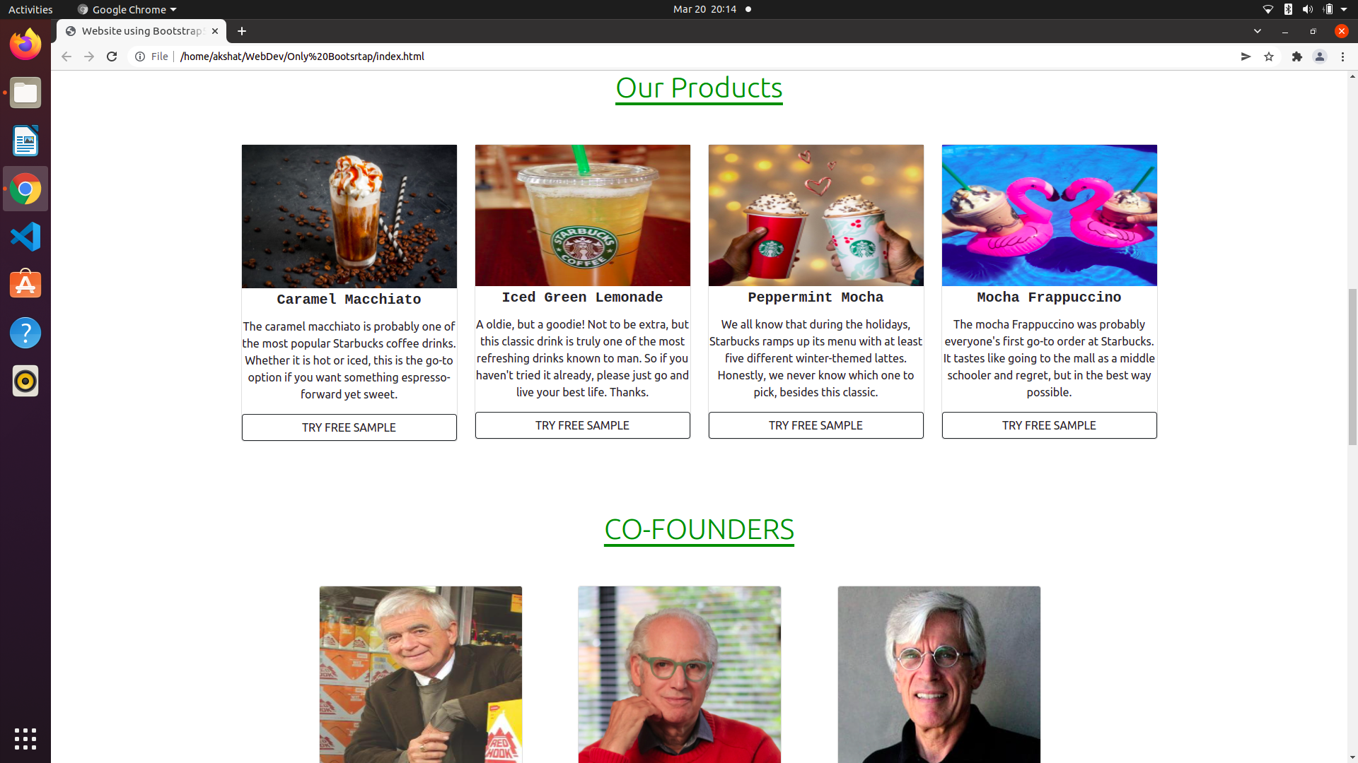 GitHub - Akshat2Jain/Starbuks_Website_BootstrapOnly: In this project I have created a full ...