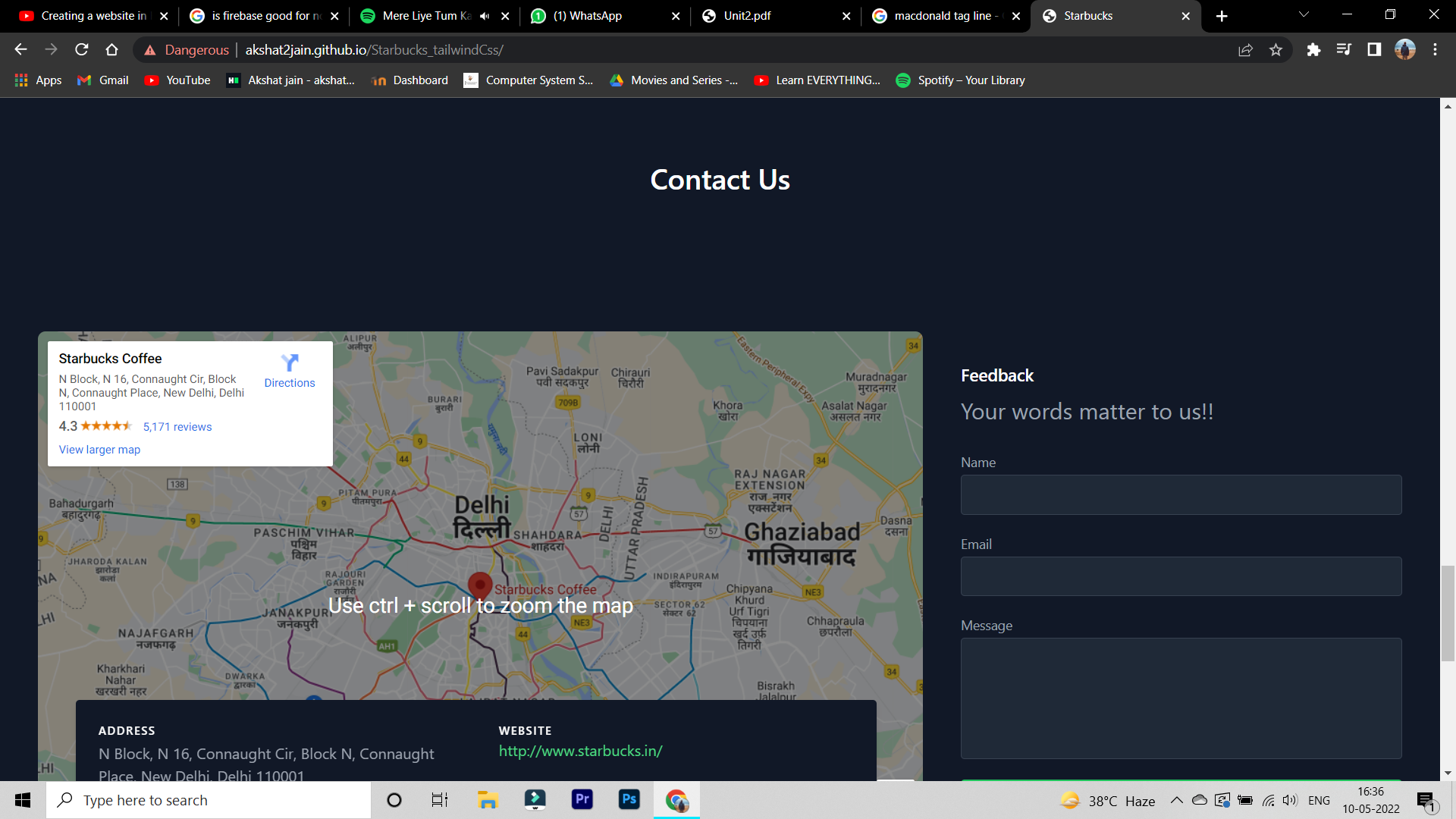 GitHub - Akshat2Jain/Starbucks_tailwindCss: In this project I have created a starbucks website ...
