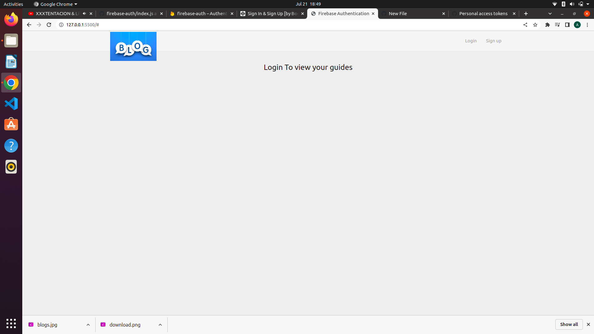 GitHub - Akshat2Jain/Firebase_auth: In this I have created a blogging app where one can log into ...