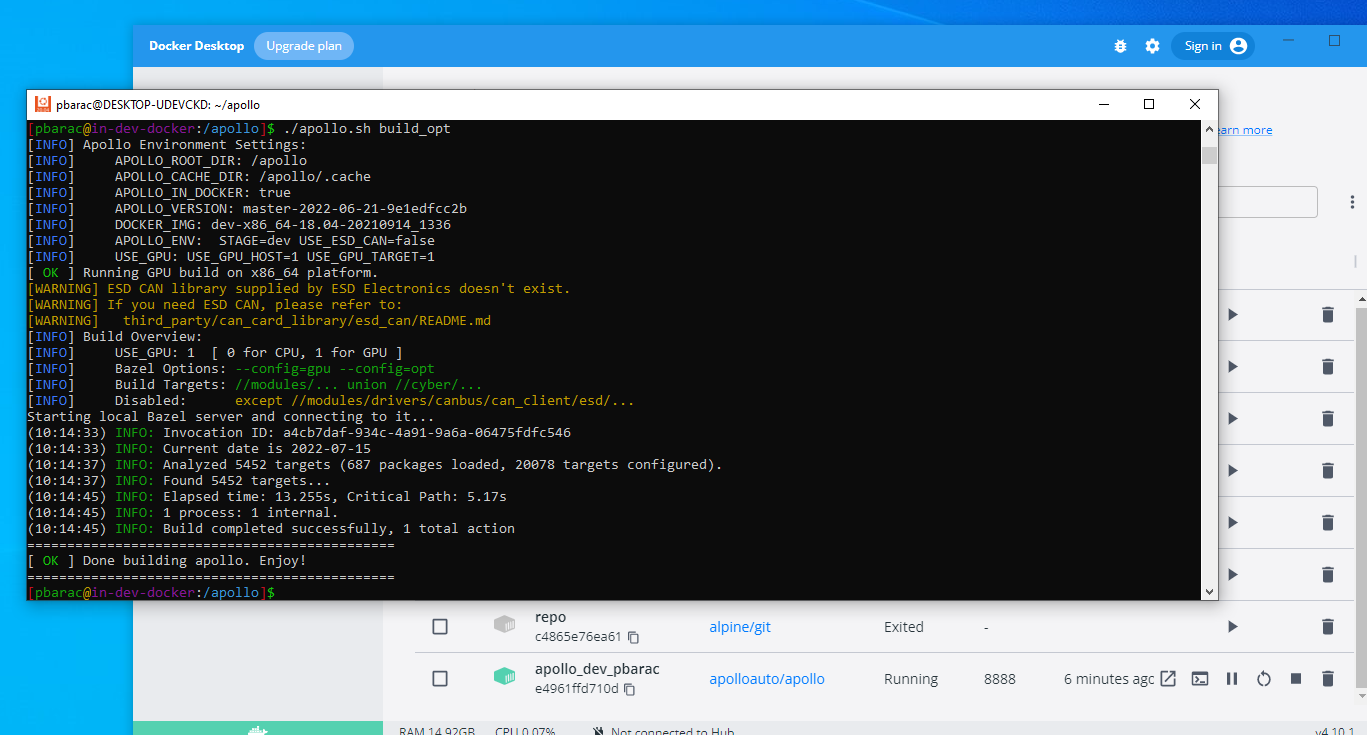 Failed to run ApolloAuto dreamview on Ubuntu 20.04.4 LTS on Windows 10 x86_64 using WSL2 · Issue ...