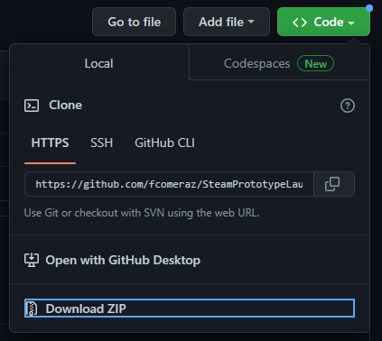 GitHub - fcomeraz/SteamPrototypeLauncher: A Launcher for Steam's ...
