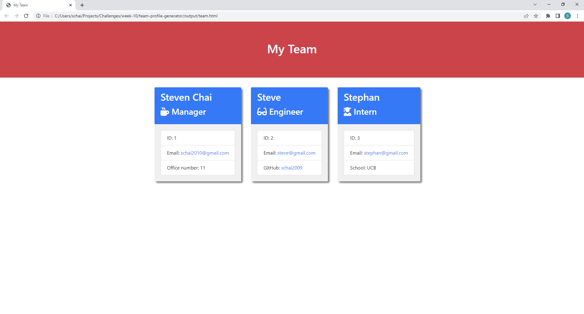 GitHub - schai2009/team-profile-generator