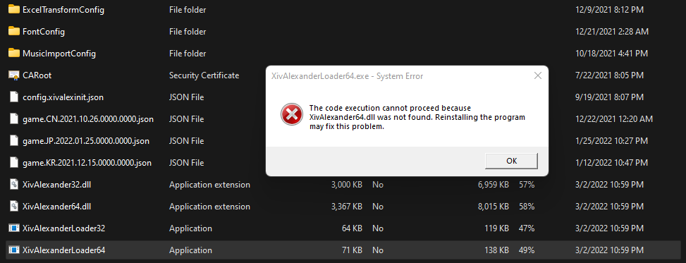 Alexande64 DLL not working after Patch 6.08! · Issue #365 · Soreepeong/XivAlexander · GitHub