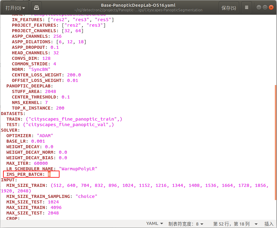 why I use the default configuration file and only change the batch size ...