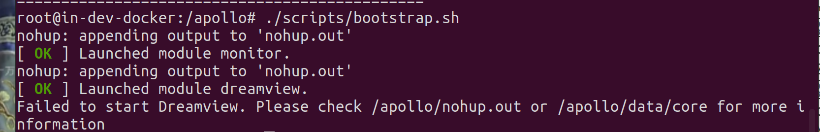 Failed to start Dreamview · Issue #146 · guardstrikelab/carla_apollo_bridge · GitHub