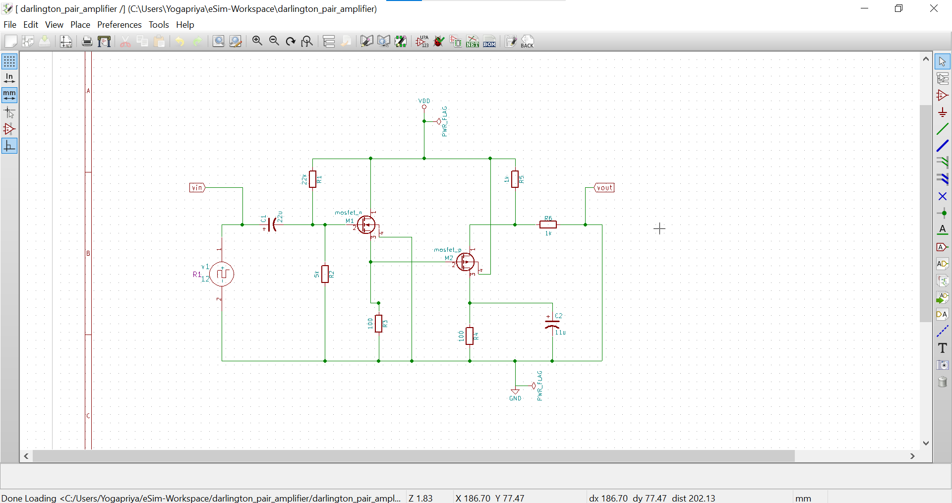 GitHub - YogapriyaB/Darlington-amplifier