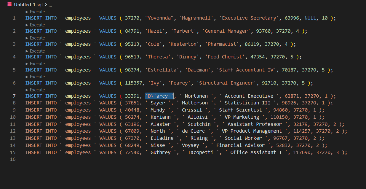 [BUG] - Unexpected code styling in varchar value · Issue #617 · cweijan/vscode-database-client ...