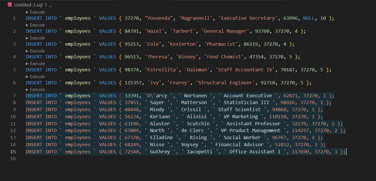 [BUG] - Unexpected code styling in varchar value · Issue #617 · cweijan/vscode-database-client ...
