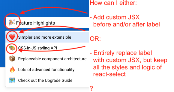 Give me a way to do OptionContent without doing Option · Issue #3564 · JedWatson/react-select ...