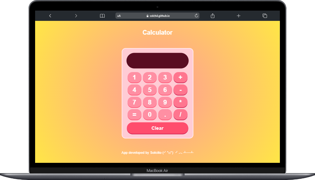 GitHub - solch4/Calculator-App: Simple calculator built with React