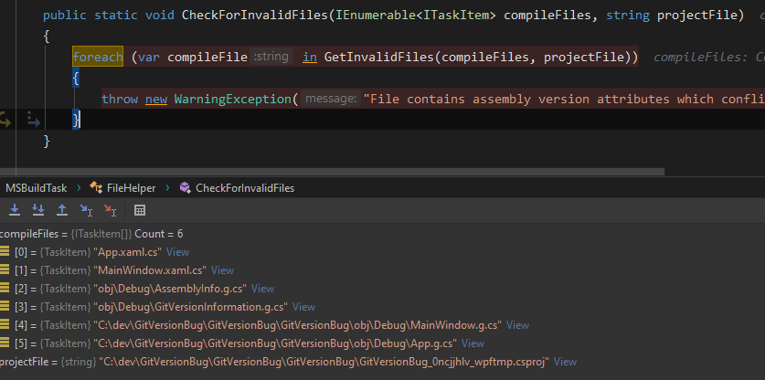 Bug Gitversiontask Rebuild Of Solution Shows Warning File Contains Assembly Version 