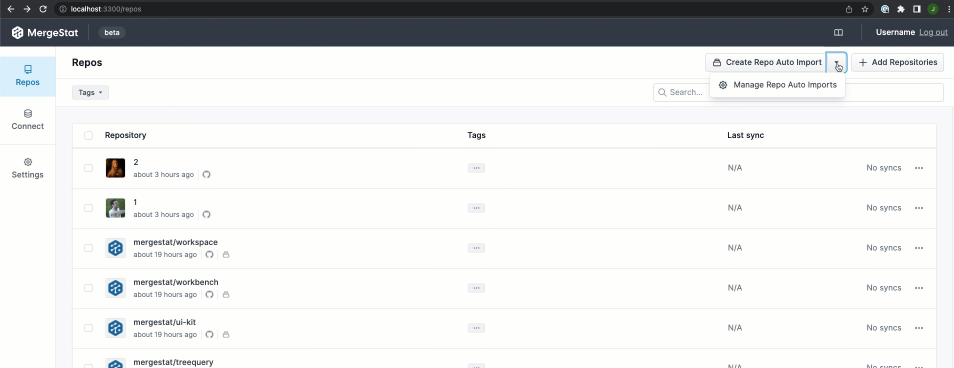 Bug When Browsing Back From Managing Repo Imports · Issue 328 · Mergestat Mergestat · Github