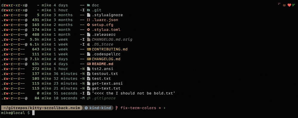 The Escape Sequence `e 0m` Is Not Respected In Some Cases For The Kitty `get Text` Command 2341