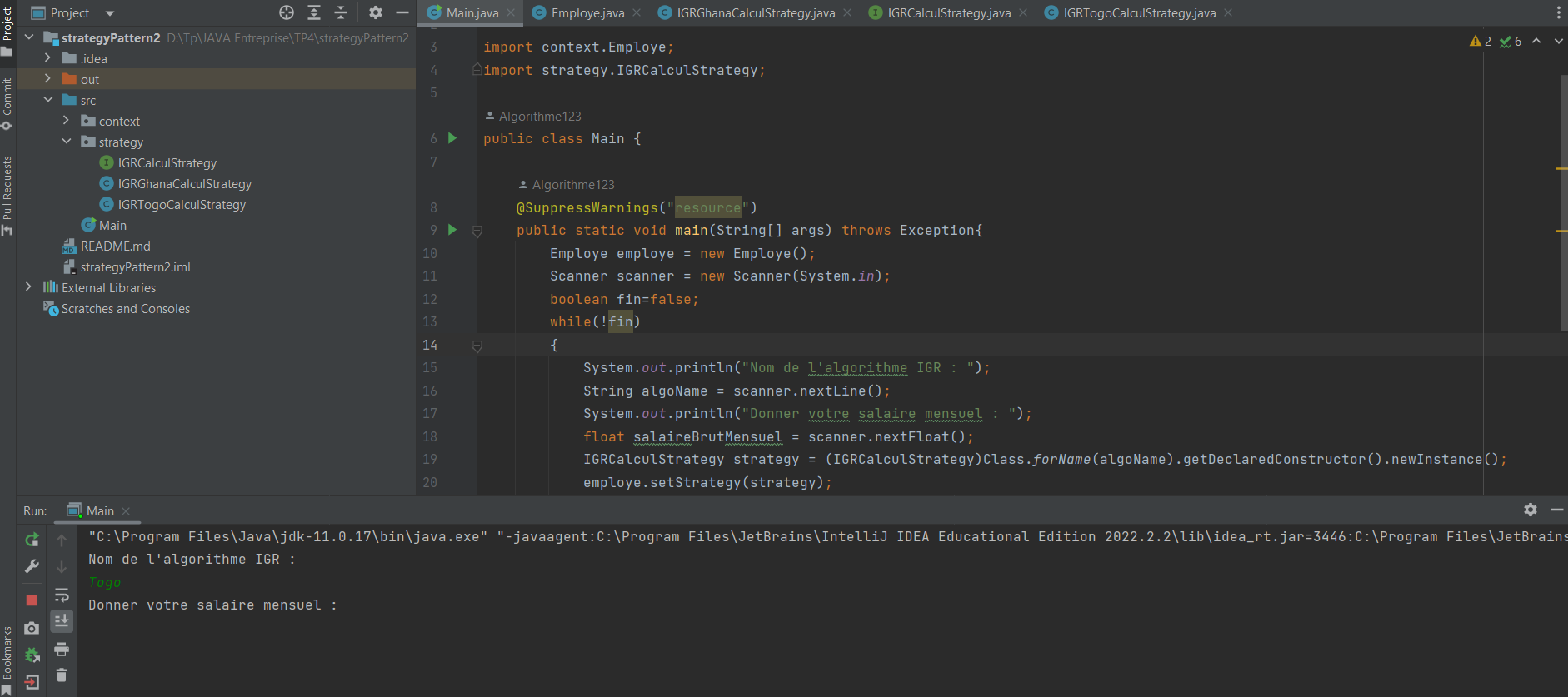 Github Algorithme123java Strategy Pattern Calcul Erc Java Strategy Pattern Pour Calculer Le 