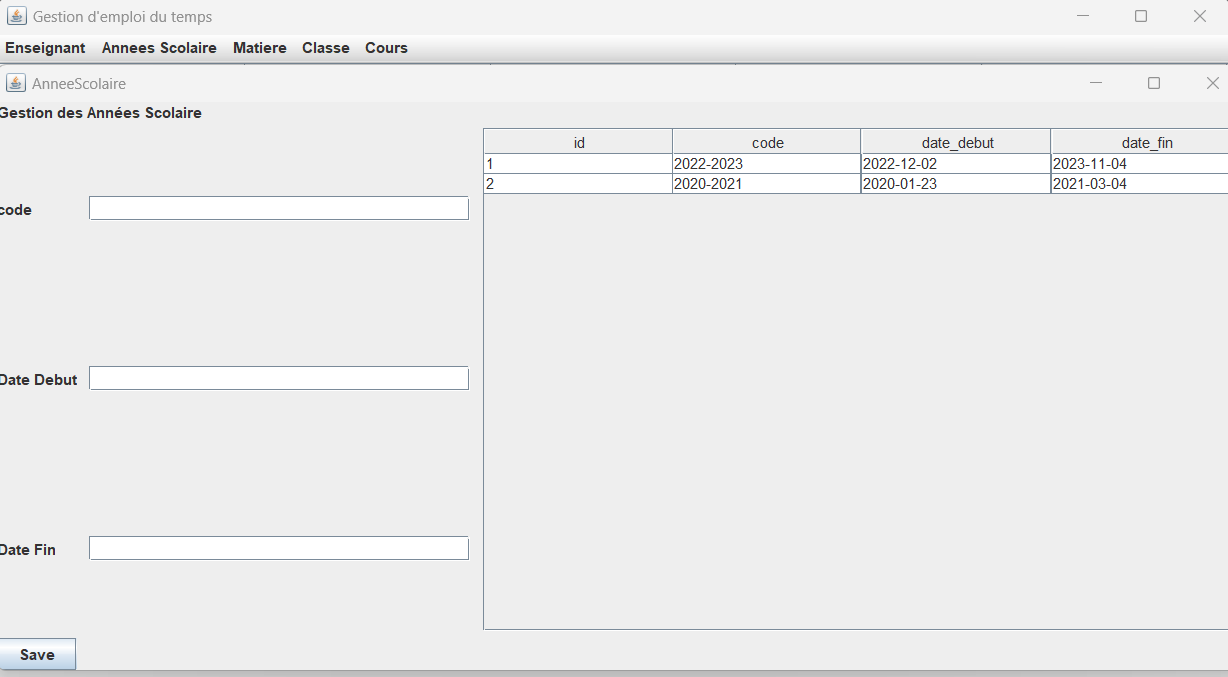 GitHub - Algorithme123/Java-Swing-TP: Application de gestion des cours