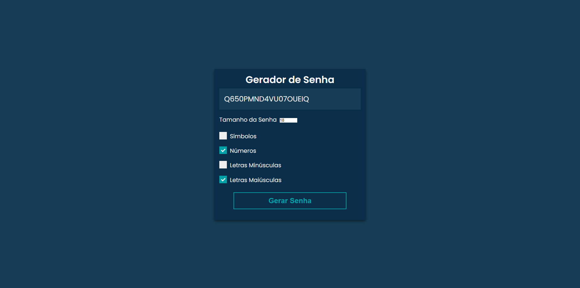 GitHub - JvMeanda/Gerador_de_Senha: Gerador de Senha com JavaScript e CheckBox Customizado