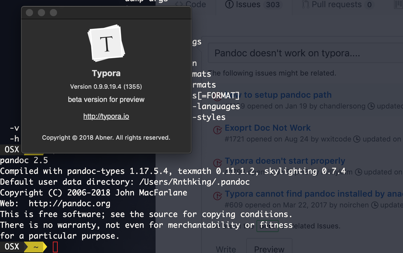 Pandoc doesn't work on typora.... · Issue #2040 · typora/typora-issues · GitHub