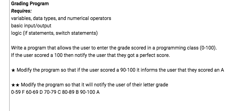 GitHub - JeffreyTheVoyager/Sample-Assignment-1: Grade Program