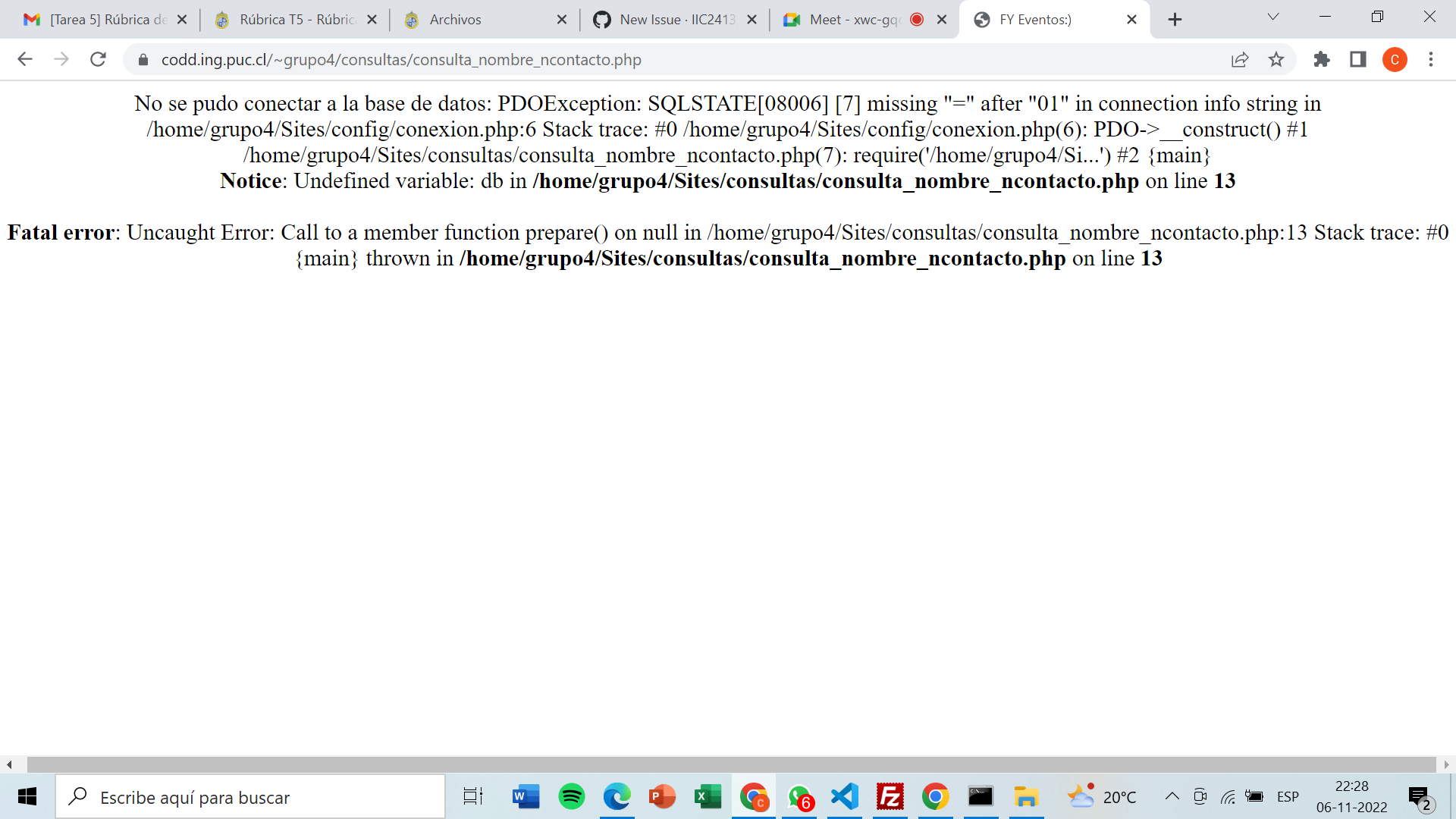 Error conexión base de datos · Issue #153 · IIC2413/Syllabus-2022-2 · GitHub
