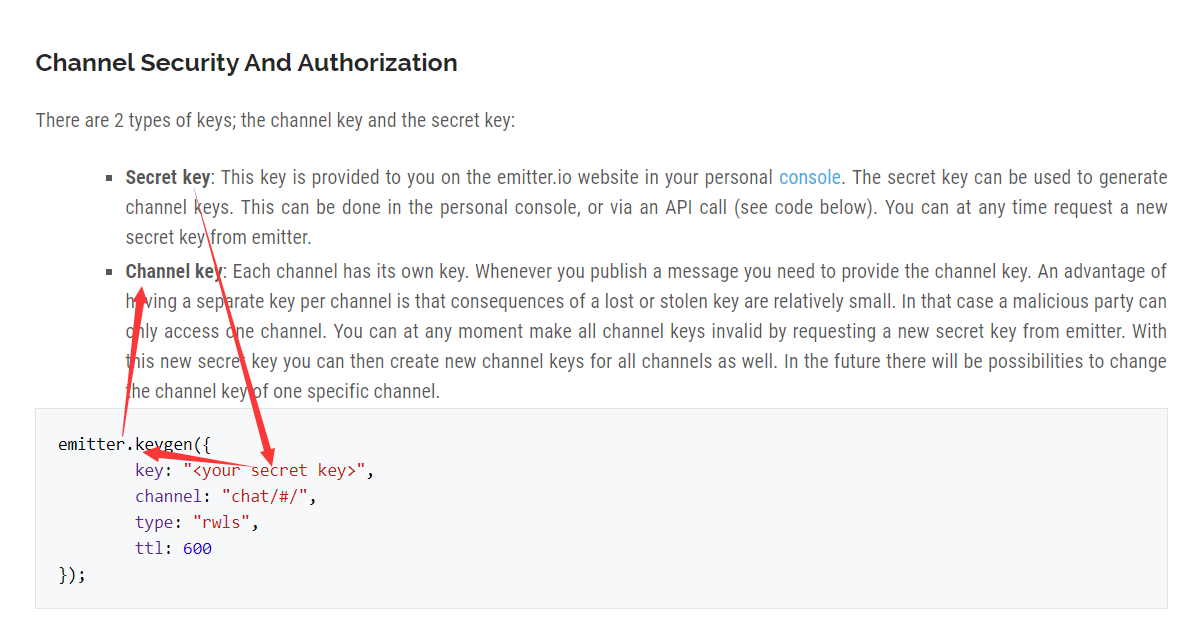 Can I get channel_key through emitter.keygen() by secret_key ? · Issue ...