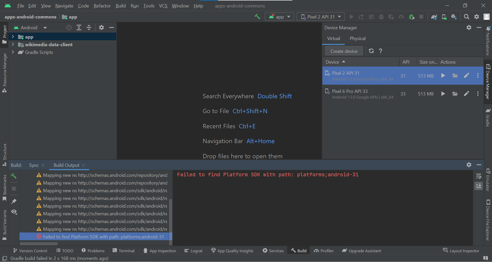 Error while setting up project in Android Studio · Issue #5201 · commons-app/apps-android ...