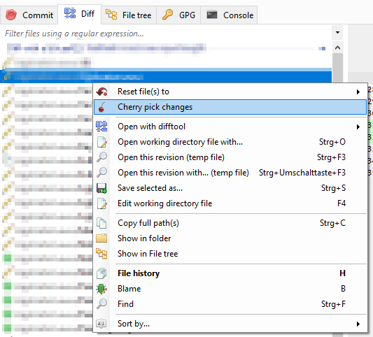 Error dialog shown when cherry picking file changes · Issue #9893 ...