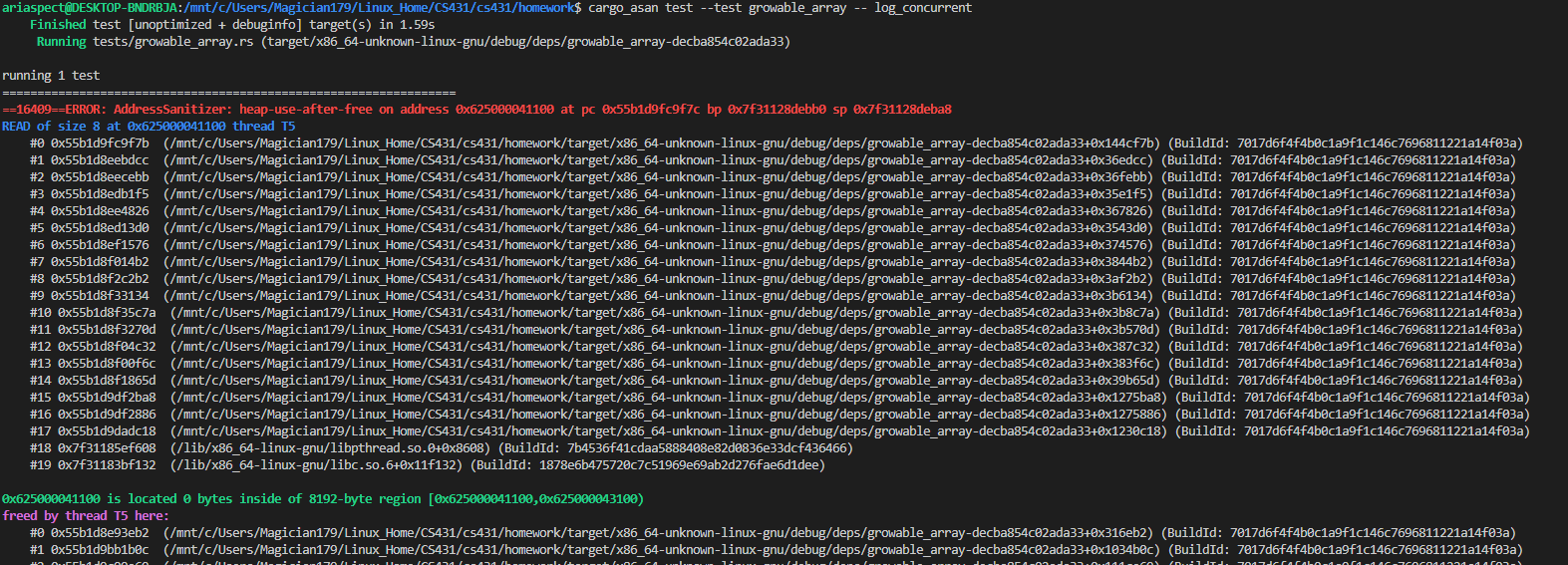 [HW 5] asan output isn't understandable · Issue #769 · kaist-cp/cs431 · GitHub