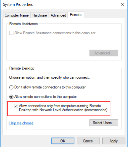 [Question] 当windows server 勾选“Allow connections only from computers ...