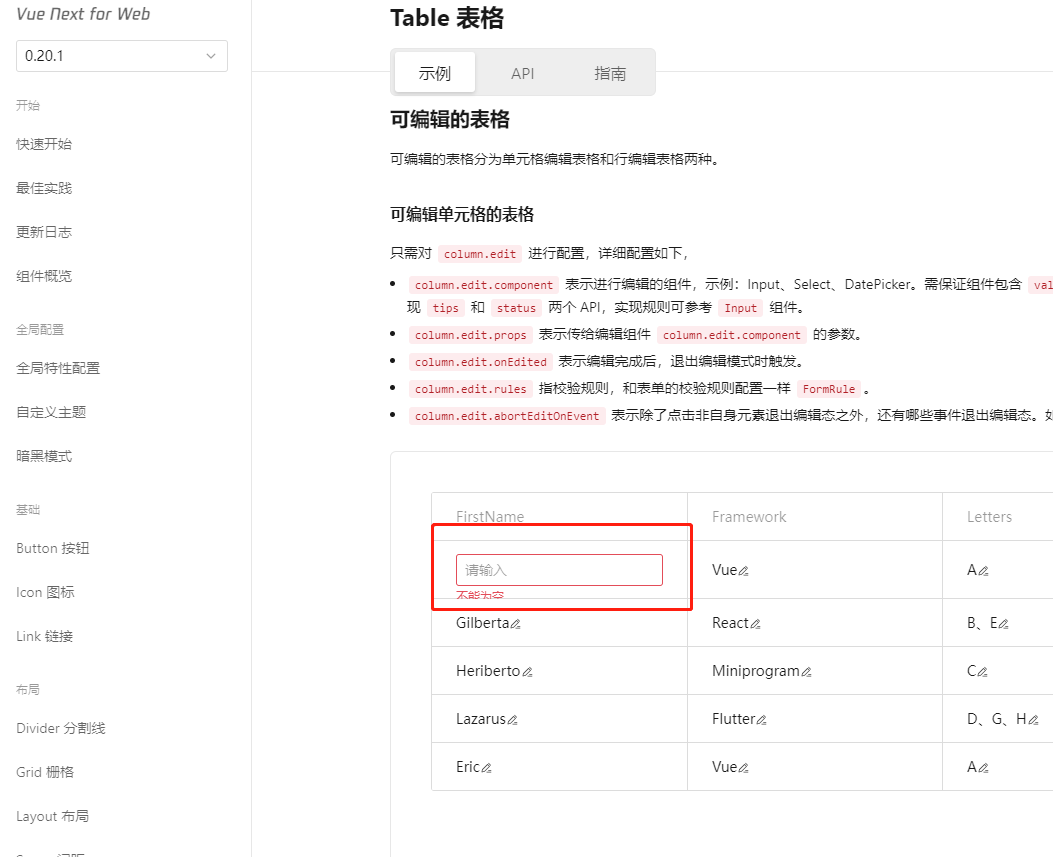 Table 编辑单元格的校验信息疑似样式错位 · Issue 1441 · Tencenttdesign Vue Next · Github