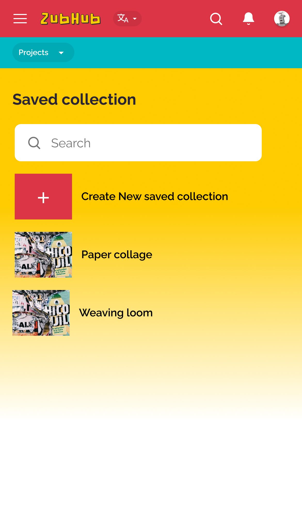 Create a saved collection · Issue #847 · unstructuredstudio/zubhub · GitHub
